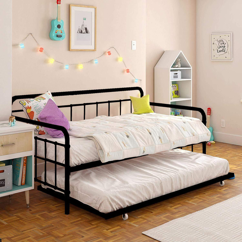 APRODZ Marks Daybed Twin Size Trundle Metal Loft Bed Price in India Buy APRODZ Marks Daybed Twin Size Trundle Metal Loft Bed online at Flipkart