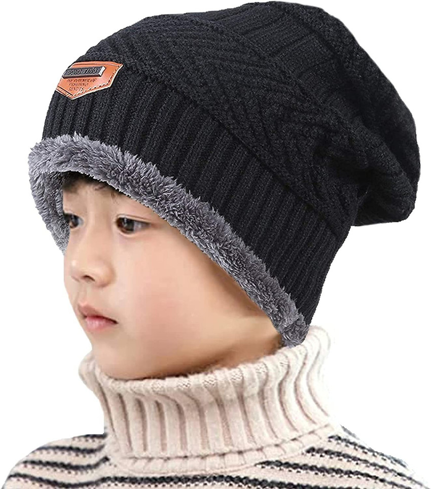 Highever Unisex kids warm Beanie scarf set fit for 5 year to13 Years boy s girl s Beanie Cap