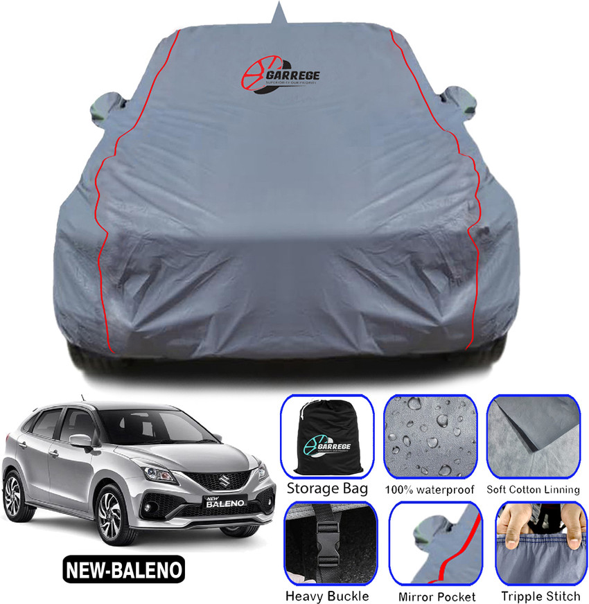 GARREGE Car Cover For Maruti Baleno Baleno Delta Diesel Baleno 1.3 Alpha Baleno 1.3 Sigma With Mirror Pockets Price in India Buy GARREGE Car Cover For Maruti Baleno Baleno Delta Diesel