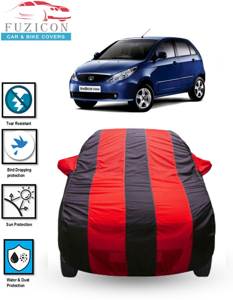 FUZICON Car Cover For Tata Indica Vista With Mirror Pockets Price in India Buy FUZICON Car Cover For Tata Indica Vista With Mirror Pockets online at Flipkart