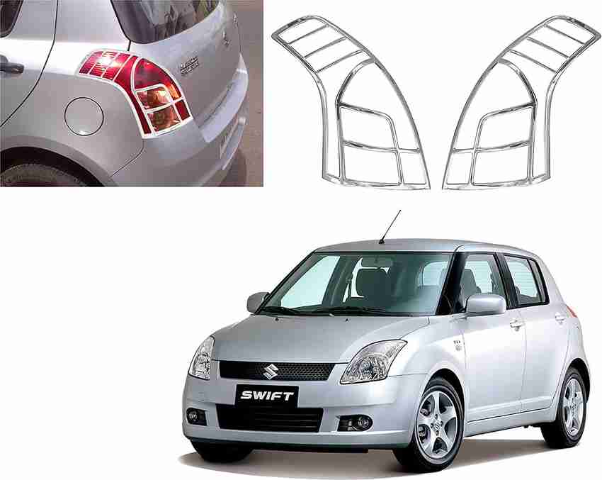 Lamkoti Car silver Plated chrome Tail light cover for Maruti Swift 2006 2010 Chrome Maruti Swift Rear Garnish Price in India Buy Lamkoti Car silver Plated chrome Tail light cover for Maruti