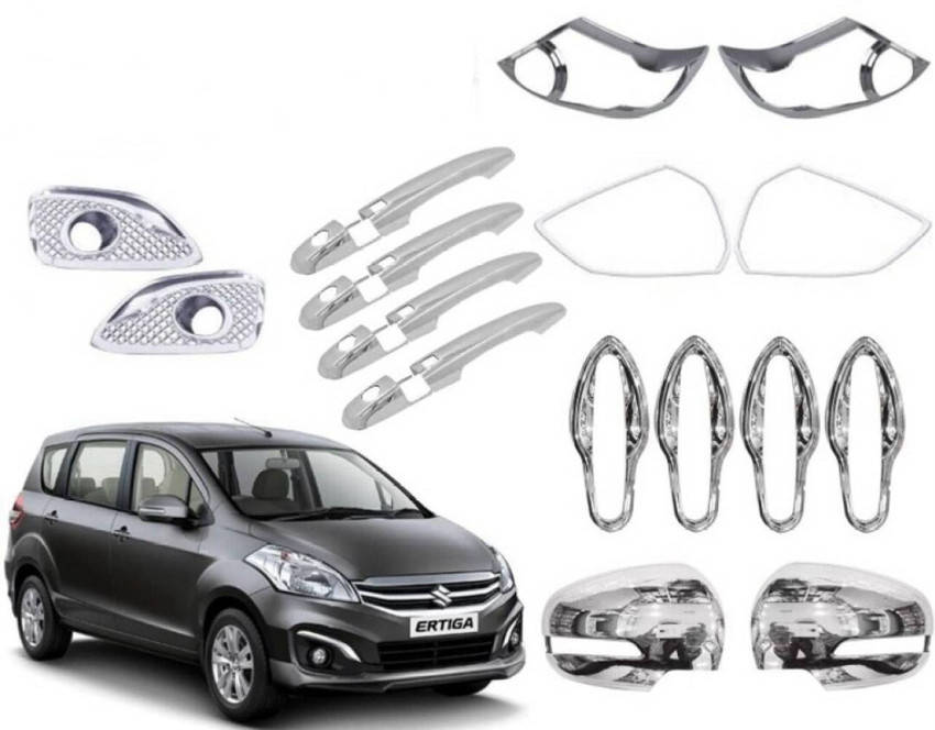 SNTP Exterior Chrome Accessories Combo Kit for Ertiga Type 2 2015 2017 Set of 19Pcs Chrome Maruti Ertiga Front Garnish Price in India Buy SNTP Exterior Chrome Accessories Combo Kit for Ertiga