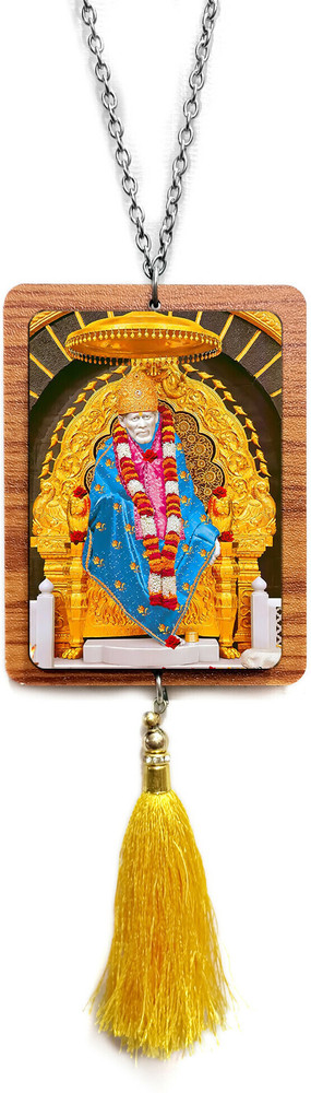 Sunder Kaya Sai Baba Car Hanging With Latkan 4x4 Inch Wooden Acrylic Car Hanging Ornament Price in India Buy Sunder Kaya Sai Baba Car Hanging With Latkan 4x4