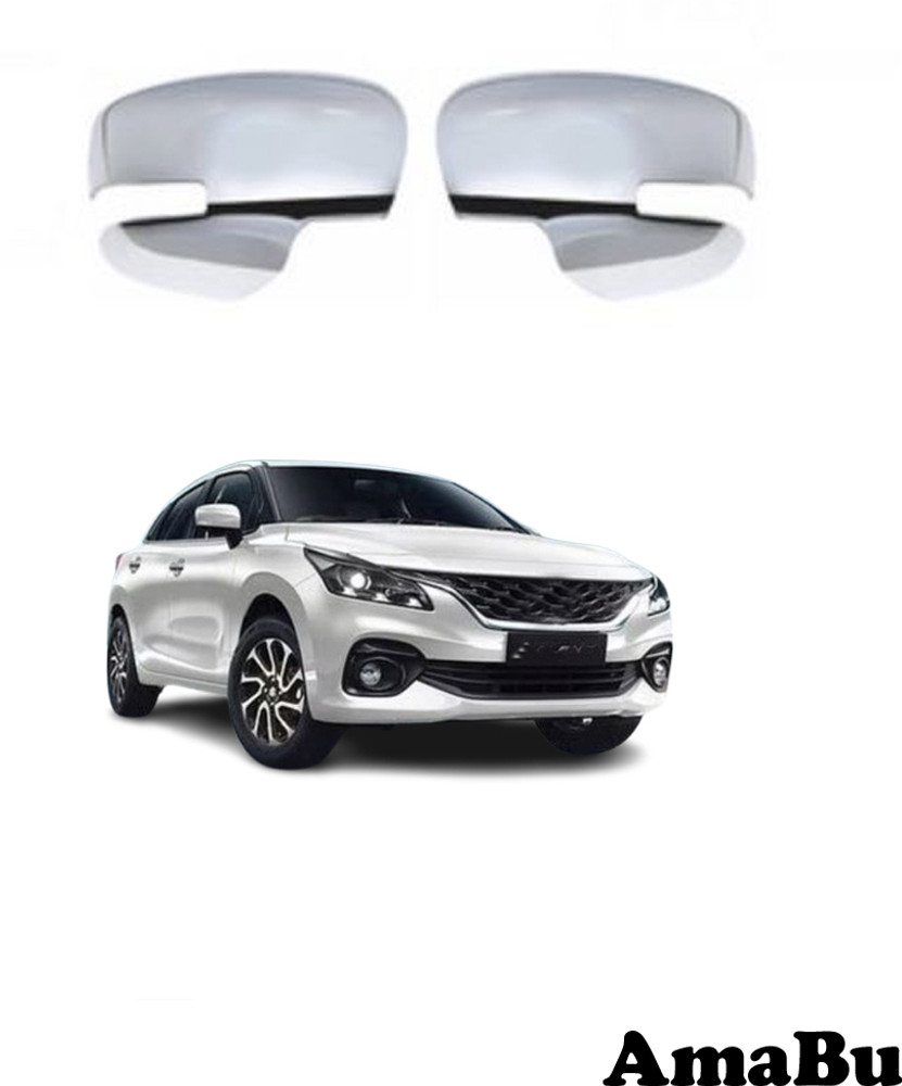 Amabu Car silver Plated chrome Side mirror cover for Maruti Baleno 2022 Onward Borosilicate Glass Car Mirror Cover Price in India Buy Amabu Car silver Plated chrome Side mirror cover for
