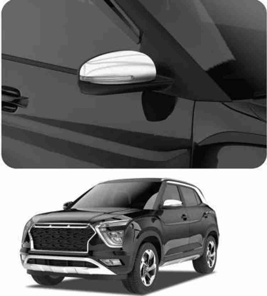 Bubu Car silver Plated chrome Side mirror cover for Hyundai Creta car onward Borosilicate Glass Car Mirror Cover Price in India Buy Bubu Car silver Plated chrome Side mirror cover for