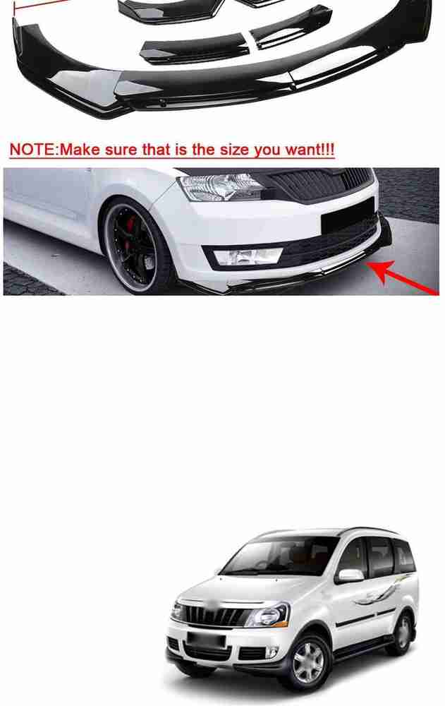 XZRTZ Car Front Bumper Spoiler Splitter Body Kit Side Skirt Front Bumper Guard 126 Matte Glossy Mahindra Xylo Front Garnish Price in India Buy XZRTZ Car Front Bumper Spoiler Splitter Body