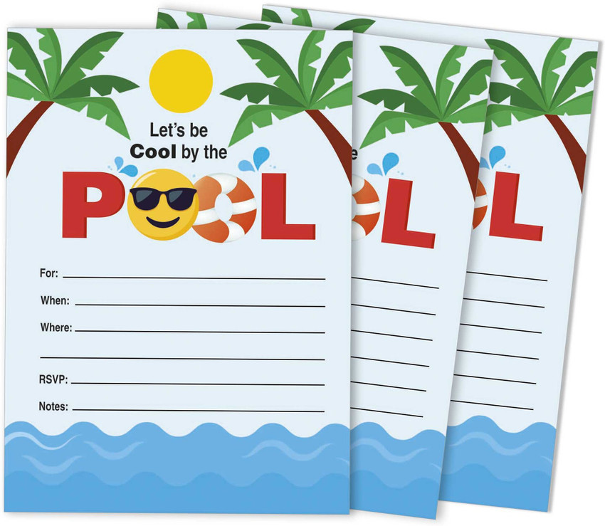 Adult Pool Party Invitations