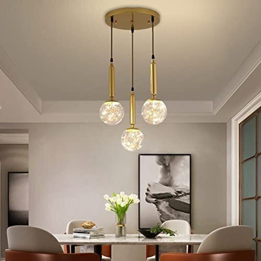 Blissbells 3 Light Gold Fairy Led Glass Pendant Ceiling Hanging Light Warm White Ceiling Light Ceiling Lamp Price in India Buy Blissbells 3 Light Gold Fairy Led Glass Pendant Ceiling