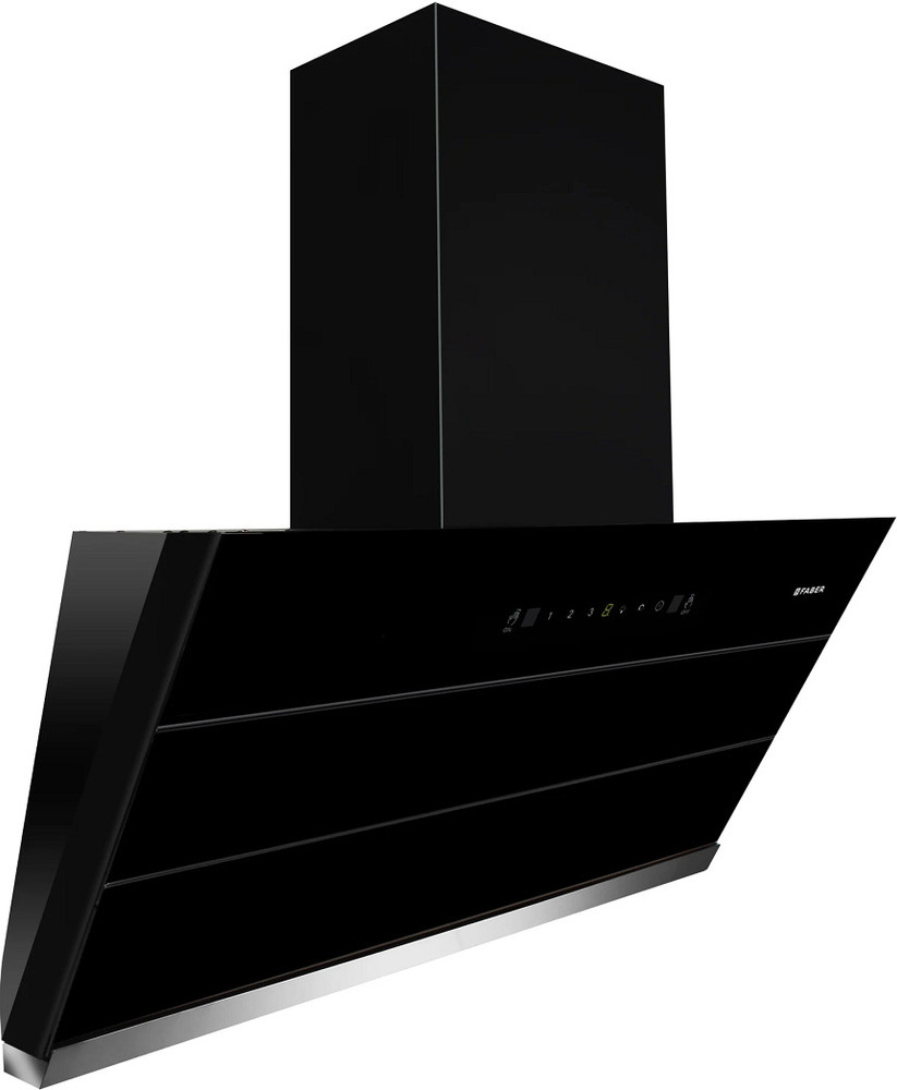 FABER HOOD BLISS FL SC AC BK 90 Auto Clean Slant Glass 90 cm Touch Gesture Control Autoclean Filterless Powerful Suction Low Noise Wall Mounted