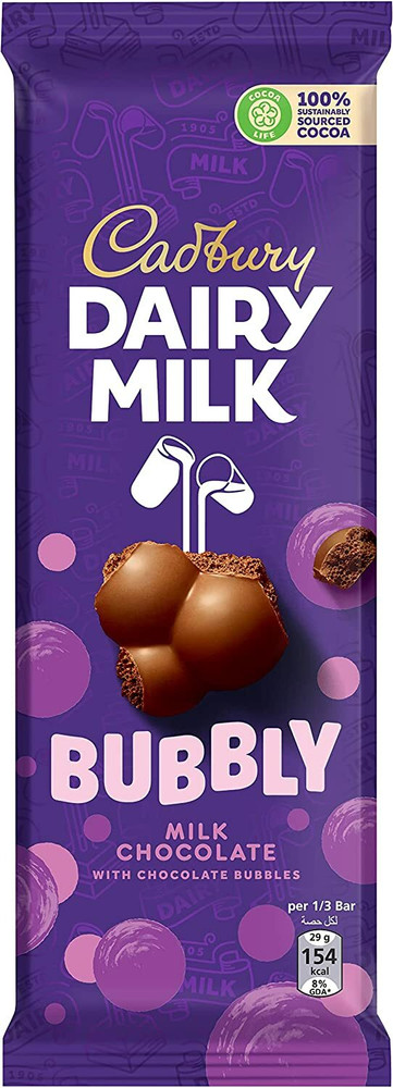 Cadbury Bubbly Dairy Milk Bars Price in India Buy Cadbury Bubbly Dairy Milk Bars online at Flipkart