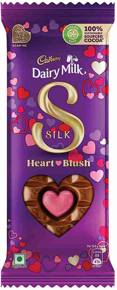 Cadbury Dairy Milk Silk Plain Valentine Heart Blush Chocolate Bars Price in India Buy Cadbury Dairy Milk Silk Plain Valentine Heart Blush Chocolate Bars online at Flipkart