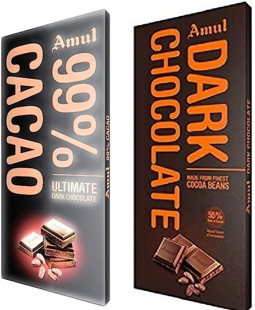 Amul 99 Cacao Chocolate Dark Chocolate Bars Price in India Buy Amul 99 Cacao Chocolate Dark Chocolate Bars online at Flipkart