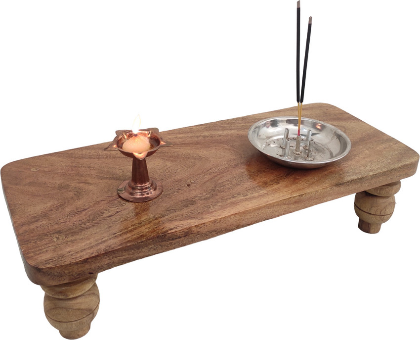 TEAKWOODKART Solid Wood Puja Chowki Stool Patta Puja Patra Stool 16 x6.5 x4 GF22 Wooden Pooja Chowki Price in India Buy TEAKWOODKART Solid Wood Puja Chowki Stool Patta Puja Patra Stool 16 x6.5 x4 GF22...