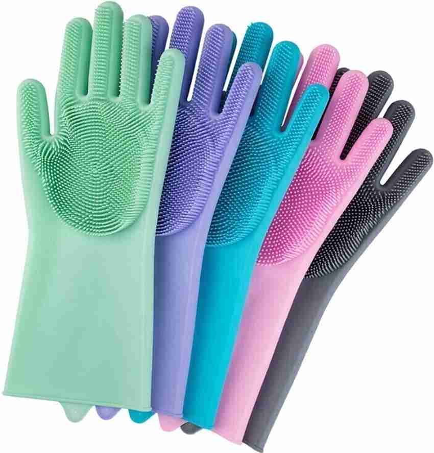 Qozent Silicone Dishwashing Gloves Multipurpose Cleaning for Kitchen Car Bathroom Wet and Dry Disposable Glove Price in India Buy Qozent Silicone Dishwashing Gloves Multipurpose Cleaning for Kitchen C...