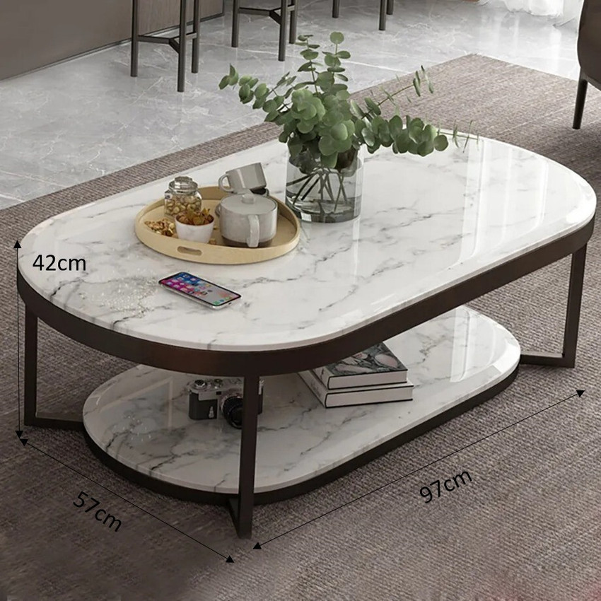 White and grey marble coffee table store