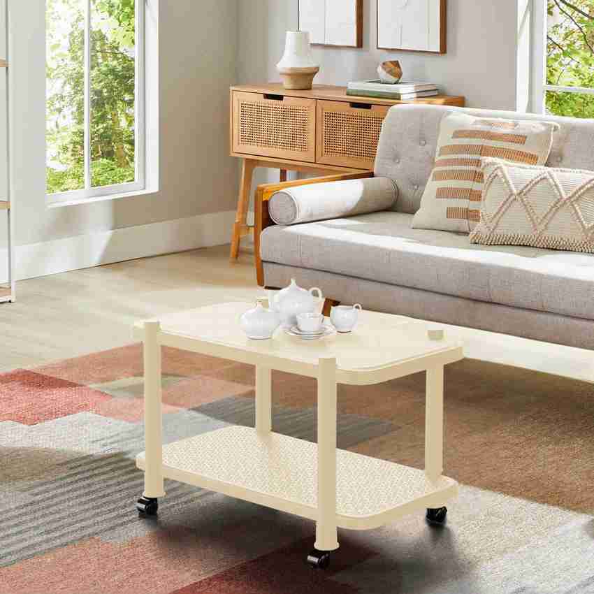 Mighty Home Center Trolly Coffee Table Tea Poy for Home Office Outdoor Plastic Coffee Table