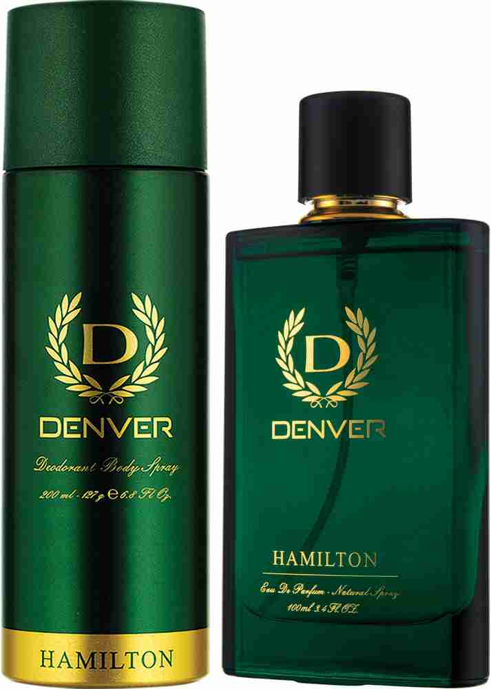 DENVER Hamilton Perfume 100 Ml Hamilton Deo 200 Ml Combo Deodorant Spray For Men