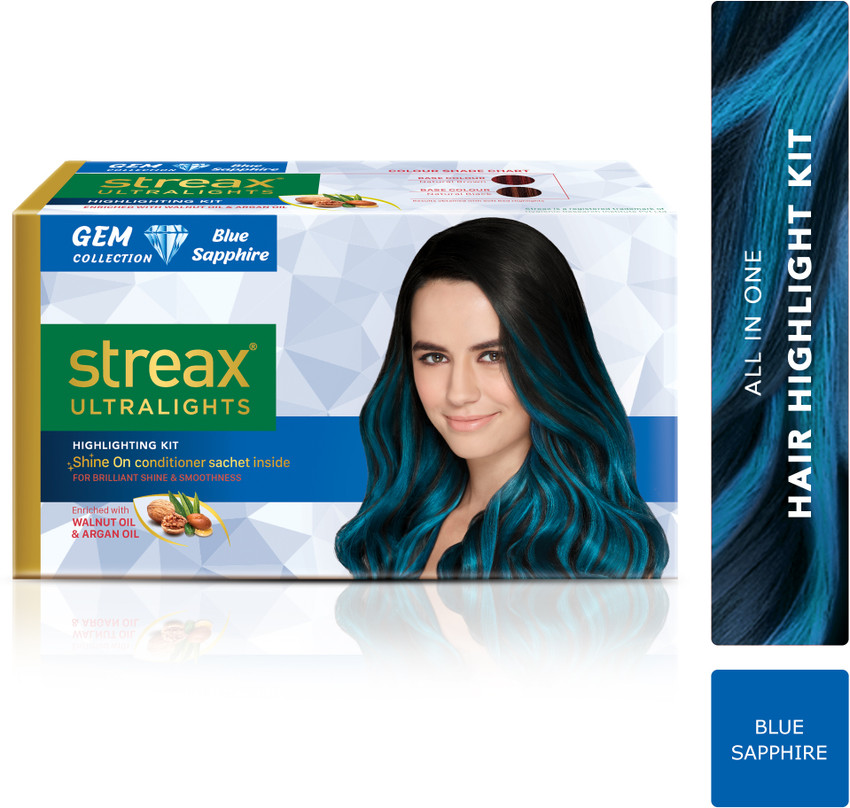 Streax Ultralights Highlighting Kit Gem Collection Blue Sapphire Price in India Buy Streax Ultralights Highlighting Kit Gem Collection Blue Sapphire online at Flipkart