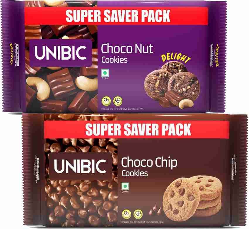 UNIBIC Assorted Value pack of 2 Choco Chip Choco Nut Cookies Price in India Buy UNIBIC Assorted Value pack of 2 Choco Chip Choco Nut Cookies online at Flipkart
