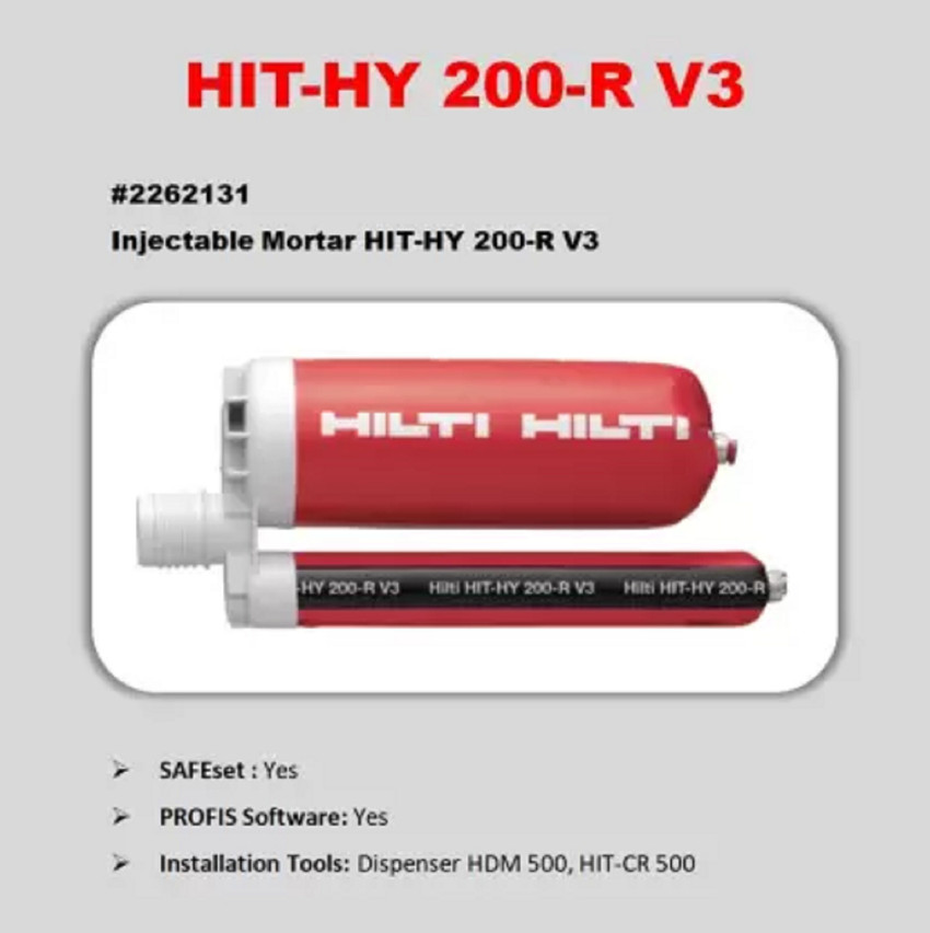 HIT-HY 200-R V3 Adhesive Anchor Chemical Anchors Hilti USA, 48% OFF