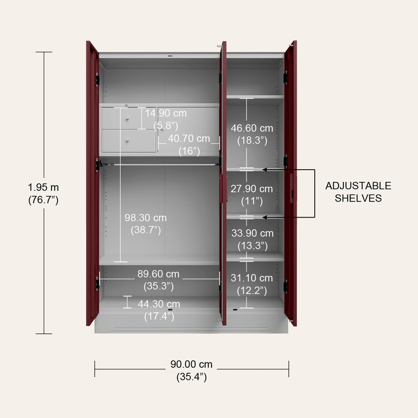 Godrej Interio Slimline 3 Door with Locker Drawer and Mirror Metal Almirah Price in India Buy Godrej Interio Slimline 3 Door with Locker Drawer and Mirror Metal Almirah online at Flipkart