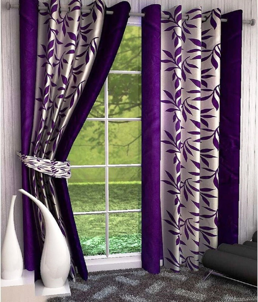Home Trends 153 cm 5 ft Polyester Room Darkening Window Curtain Pack Of 2
