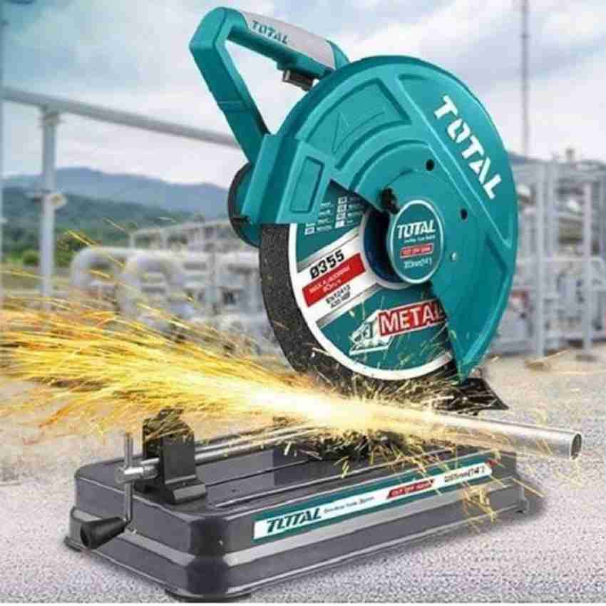 TOTAL 2350W 14 Inch 355 mm Industrial Cut off Saw Machine Chop Saw Metal Cutter Metal Cutting Tool Max. 4400 RPM Blade size 355x25.4x3mm TS92035526 Metal Cutter