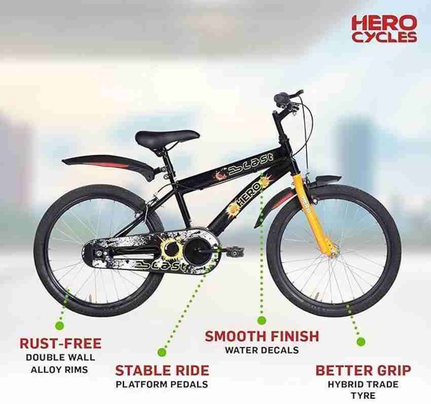 HERO Blast 20T Black 20 T Roadster Cycle Price in India Buy HERO Blast 20T Black 20 T Roadster Cycle online at Flipkart