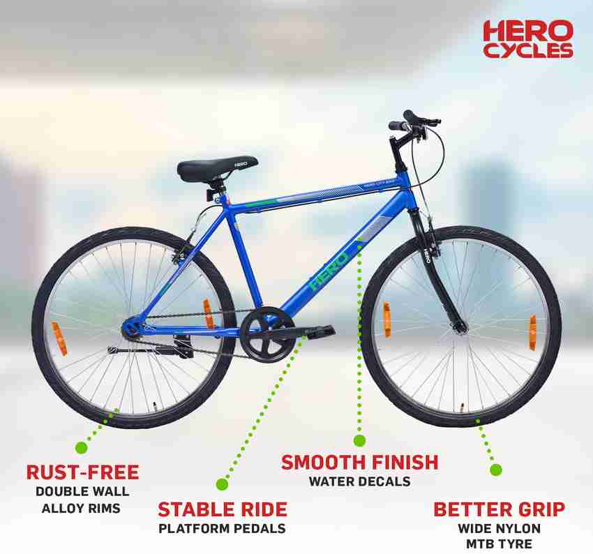 HERO Sprint City 26 T Hybrid Cycle City Bike Price in India Buy HERO Sprint City 26 T Hybrid Cycle City Bike online at Flipkart