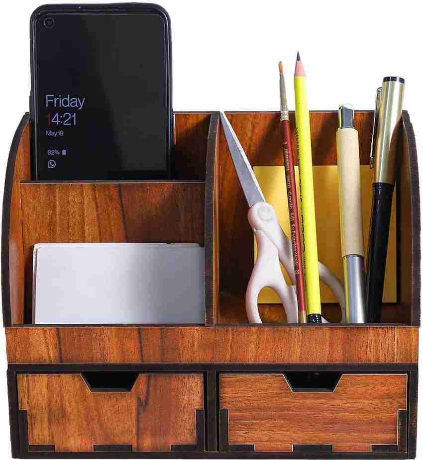 Flipkart primecode 5 Compartments Wooden Desk Organization Desk Organization