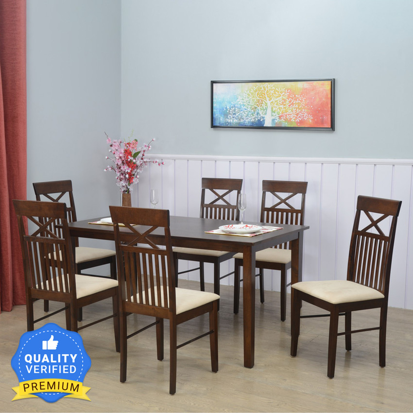 Wooden Nilkamal Paula Seater Dining Set, Walnut, For Home,