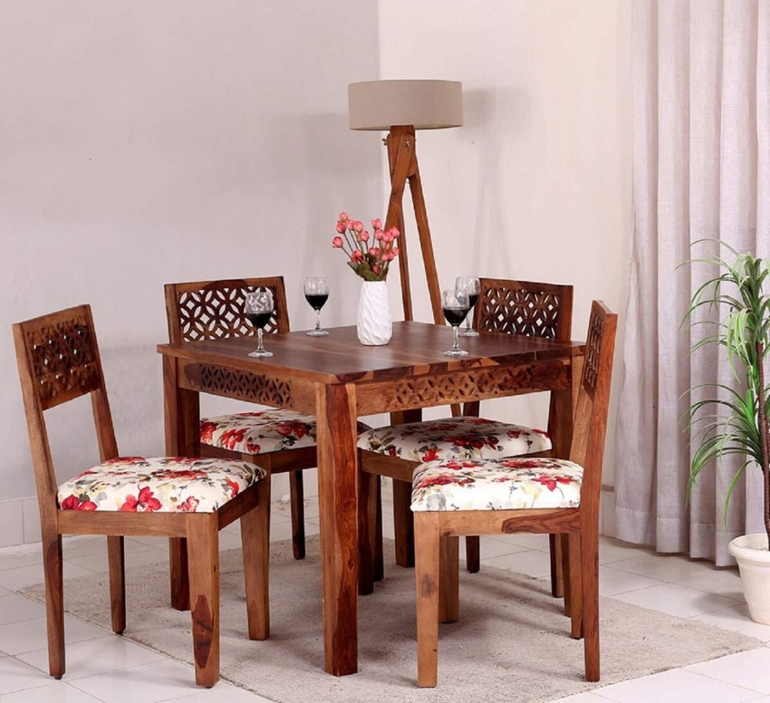 Sheesham dining table 4 chairs store