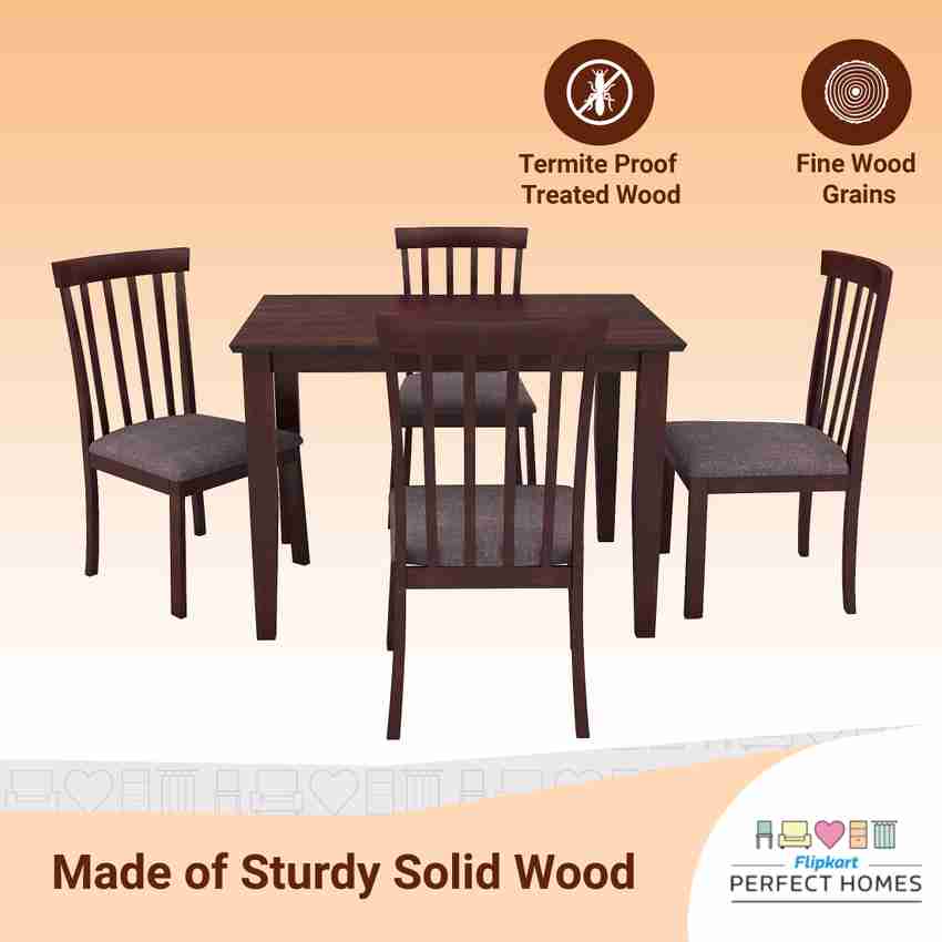 Flipkart Perfect Homes Houston Solid Wood 4 Seater Dining Set Price in India Buy Flipkart Perfect Homes Houston Solid Wood 4 Seater Dining Set online at Flipkart