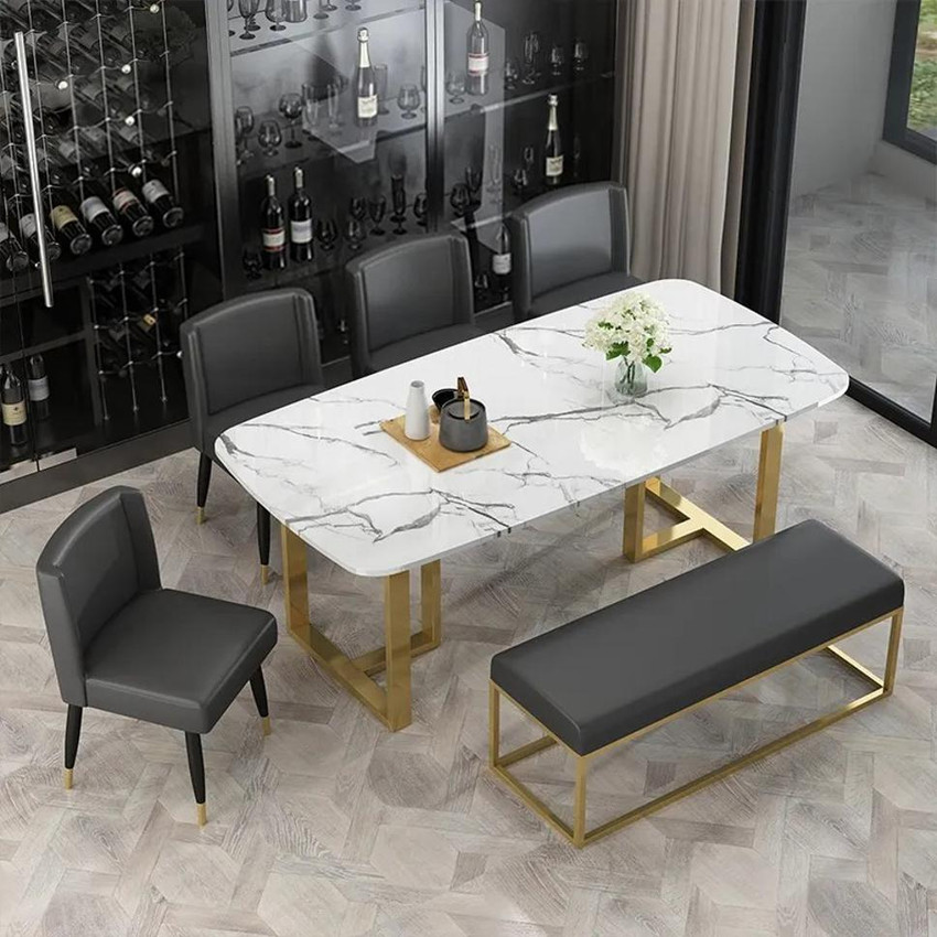 8 person marble dining table store