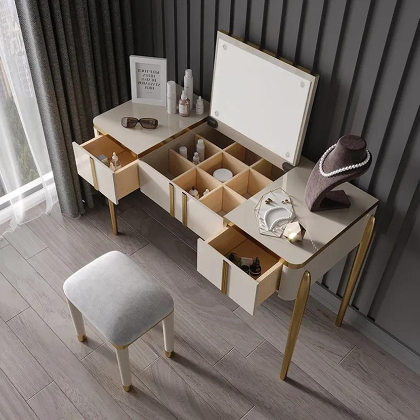 Vanity desk with flip up mirror store