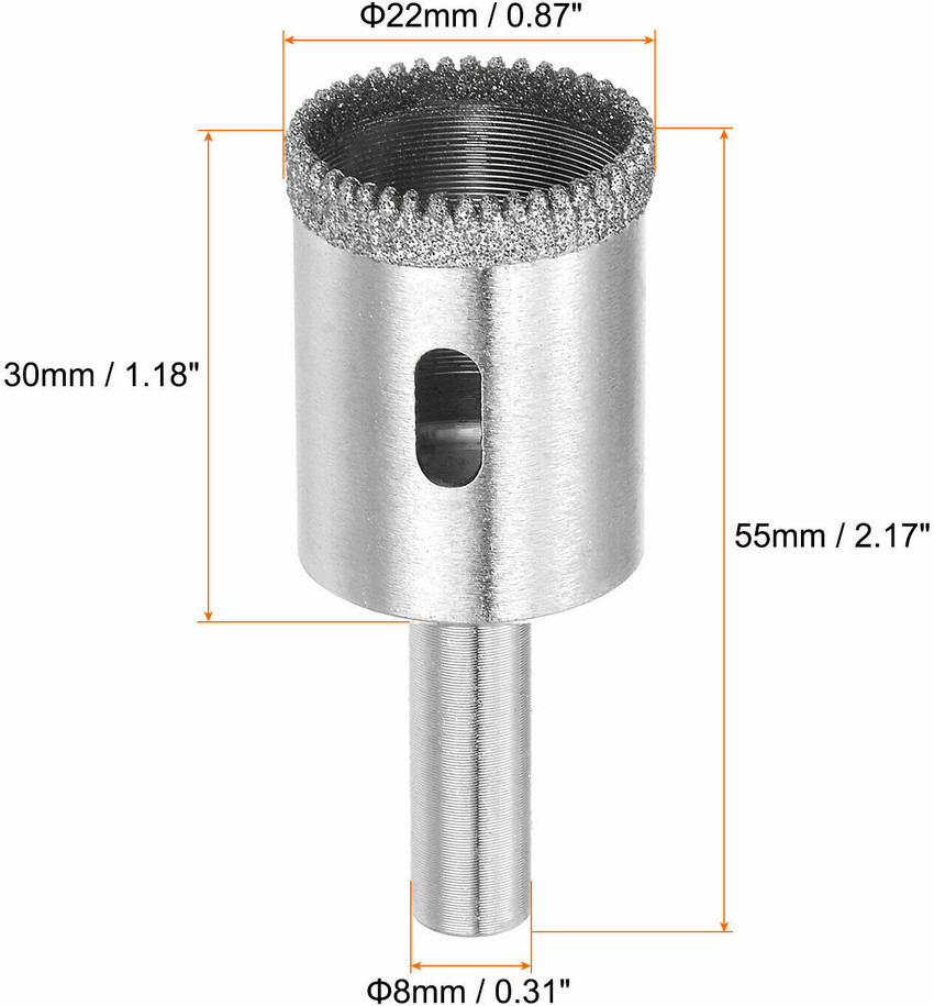 NITYA 22mm Serrated Hollow Core Diamond Drill Bits Hole Saw for Glass Tile Stone 2pcs Price in India Buy NITYA 22mm Serrated Hollow Core Diamond Drill Bits Hole Saw for Glass