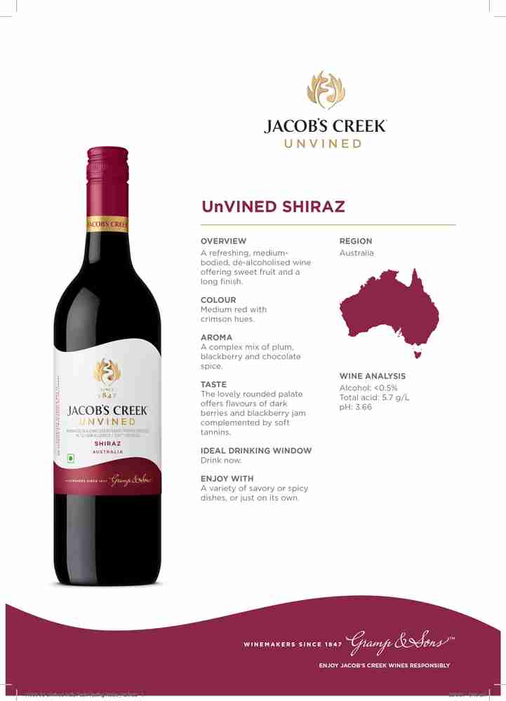 Jacob s Creek Non Alcoholic Red Wine De Alcoholized Price in India Buy Jacob s Creek Non Alcoholic Red Wine De Alcoholized online at Flipkart