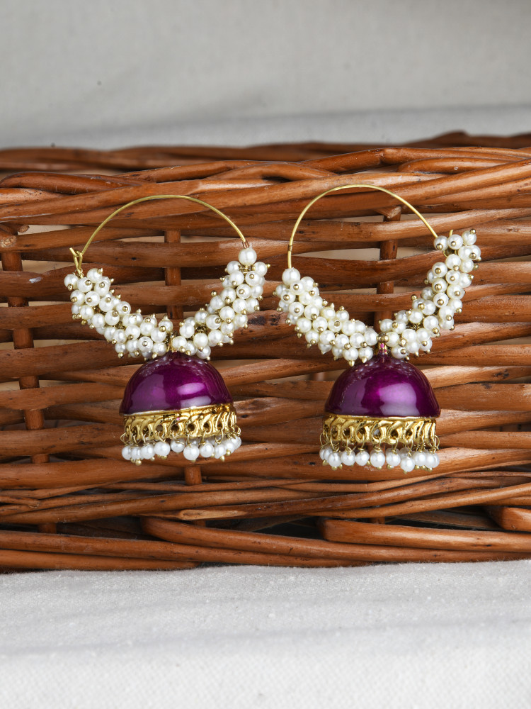 Purple jhumka store