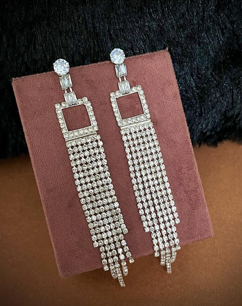Flipkart Buy MONKDECOR SG Silver D6 Fancy Party Wear Fashion Earrings For Girls Women Alloy Drops Danglers Online at Best Prices in India