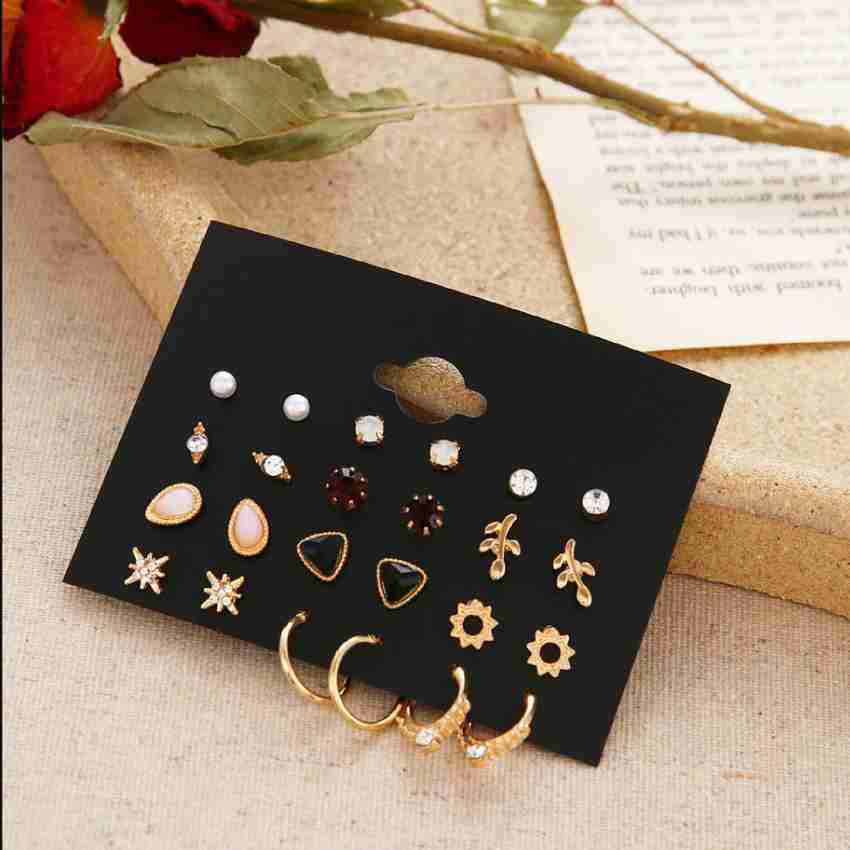 Flipkart Buy Fashion Frill Latest Earrings Set For Women Stud Earrings For Girls Western Earrings Alloy Stud Earring Online at Best Prices in India