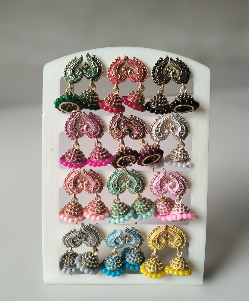 Flipkart Buy Jiyansh Trading Small Fancy And Simple Earrings Jhumka Combo Pack Of 12 Pair Alloy Jhumki Earring Earring Set Stud Earring Online at Best Prices in India