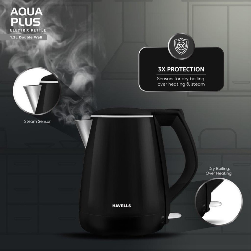 Havells kettle aqua plus blue 1500w store