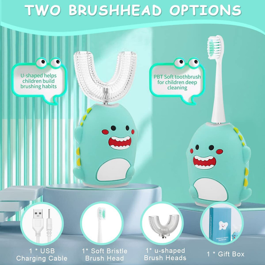 HANNEA Ultrasonic U Shape Electric Toothbrush for Kids 5 7 Years Old 3 Cleaning Modes Electric Toothbrush HANNEA Flipkart