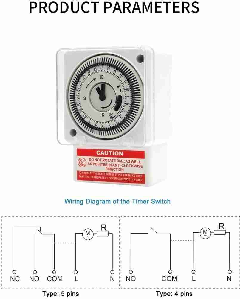 Real Instruments L T FM 1 QT Quartz Analog Manual Time Switch GIC J648B FM1 AC 240V Daily Dial Programmable Electronic Timer Switch Price in India Buy Real Instruments L T FM 1 QT Quartz