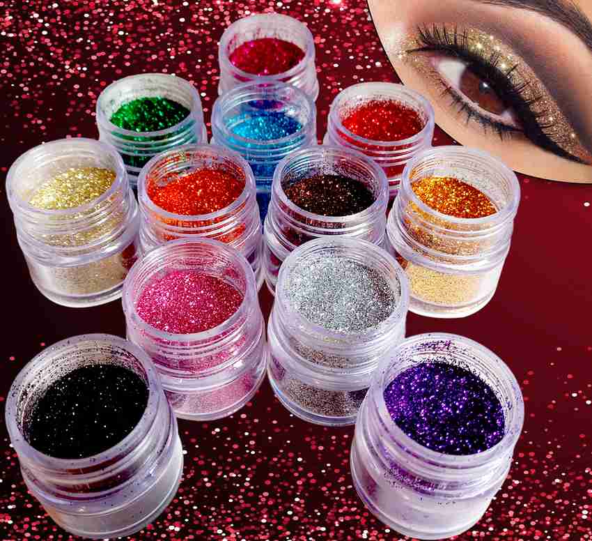 Eye Makeup Glitter Glue Evpct 6Pcs Single Glitter Sparkle Eyeshadow