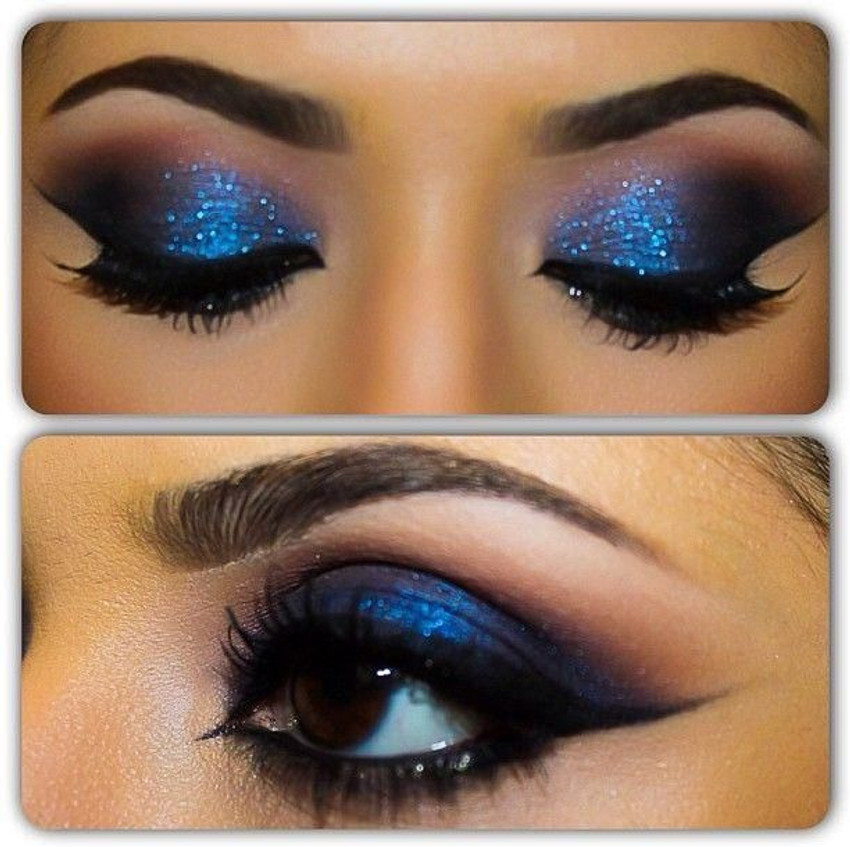Royal Blue Dress Eye Makeup