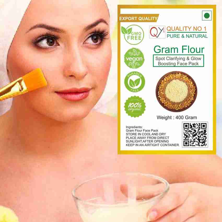 QY1 Gram Flour Besan 100 Pure Natural Face Brightening Shine 400 Gram Price in India Buy QY1 Gram Flour Besan 100 Pure Natural Face Brightening Shine 400