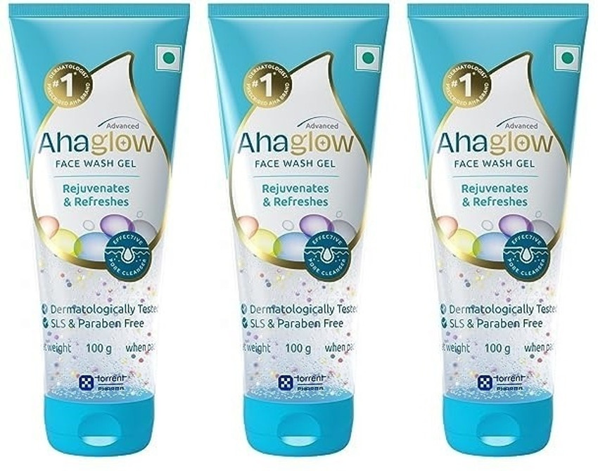 ahaglow Advanced Gel 100 g x Pack of 3 Face Wash Price in India Buy ahaglow Advanced Gel 100 g x Pack of 3 Face Wash Online In India Reviews Ratings Features Flipkart