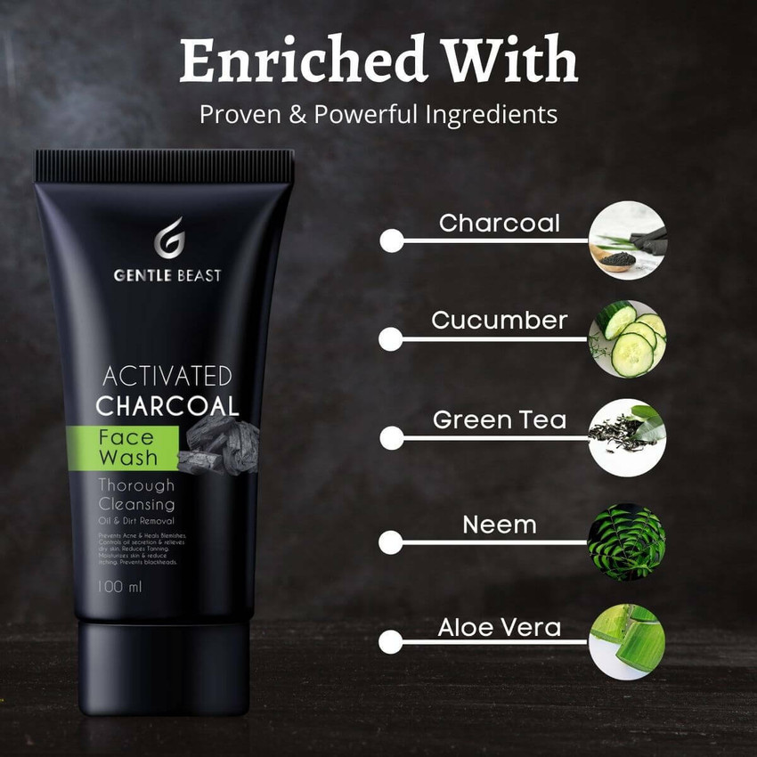 Gentle Beast Premium Charcoal Face Wash Price in India Buy Gentle Beast Premium Charcoal Face Wash Online In India Reviews Ratings Features Flipkart
