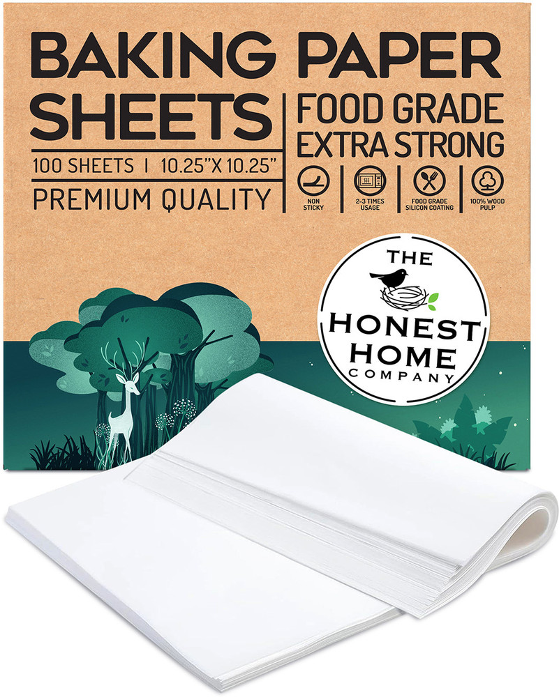 The Honest Home Company Non Stick Baking Paper Sheets 100Pcs Reusable For Baking Oilproof Parchment Paper